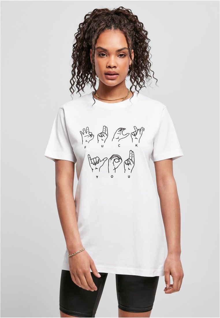 Ladies FU Sign Language Tee - Bronx.fi webstore